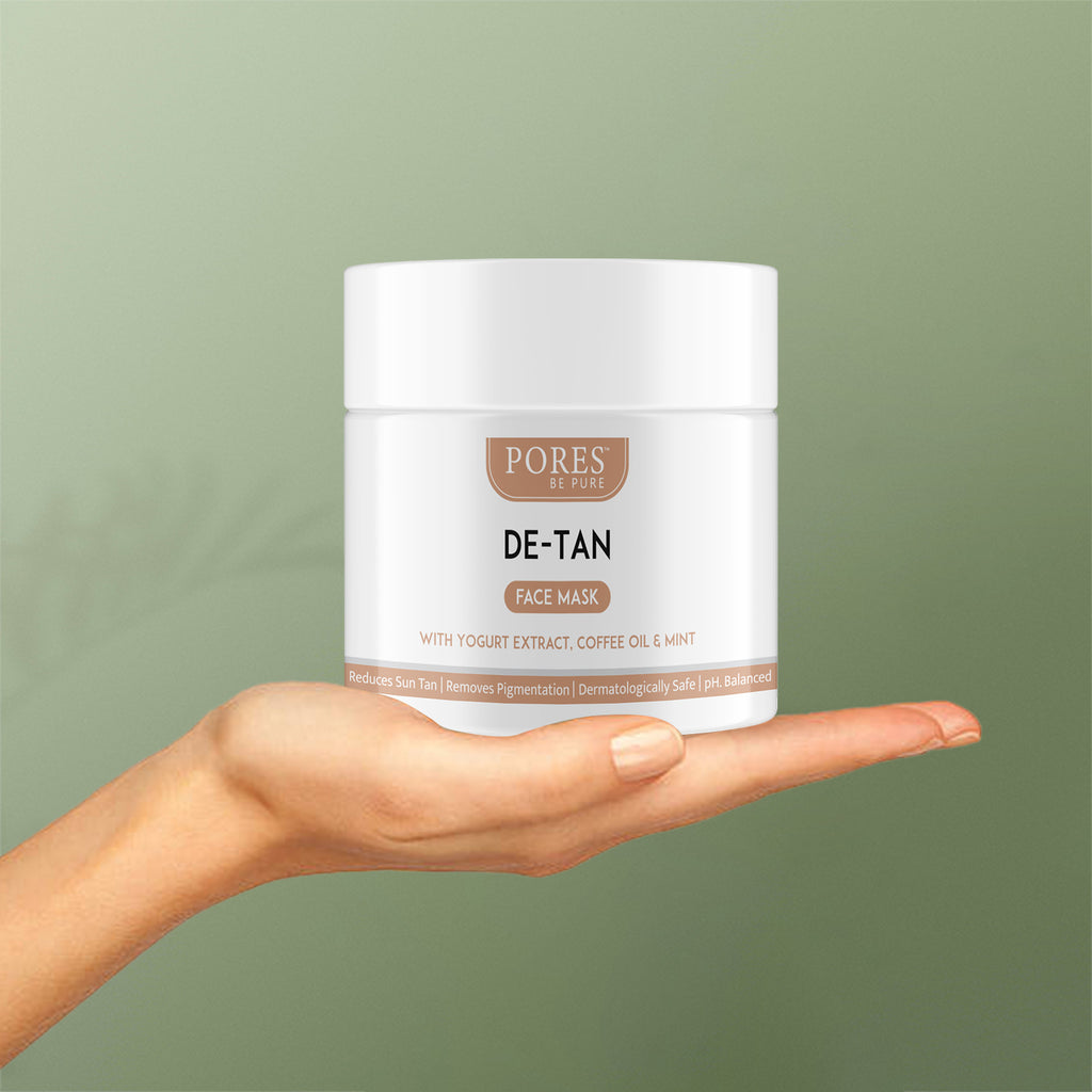 DE-TAN FACE MASK - With Yogurt Extract, Coffee Oil & Mint - 100 G ...